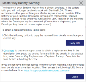 Battery Replacement Notification
