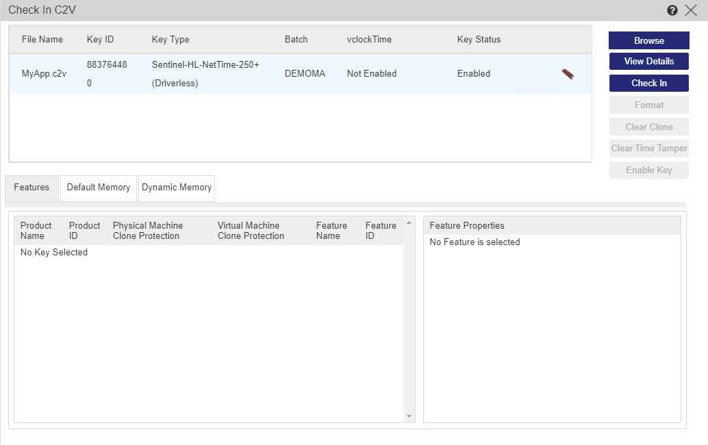 Checking in a C2V File