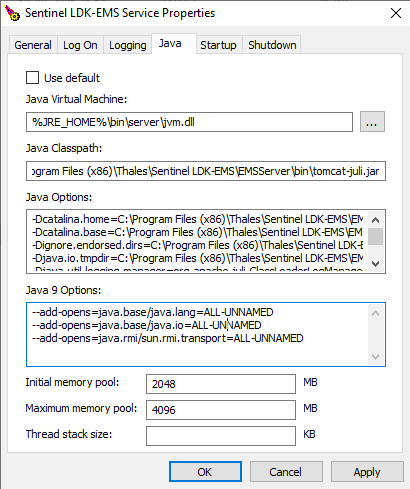 Configuring JVM Memory