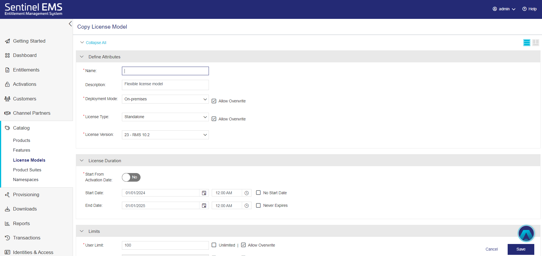Getting Started with Sentinel RMS—Dynamic Entitlements
